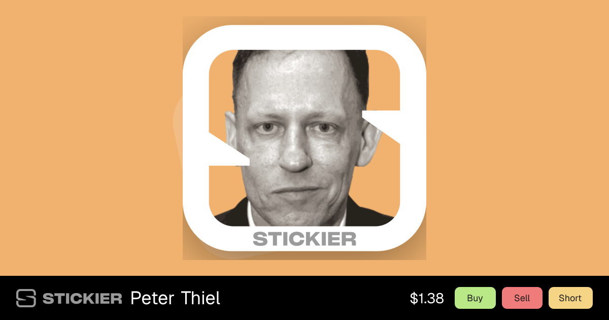 Peter Thiel Sticker ($1.38) - Stickier | Stickier
